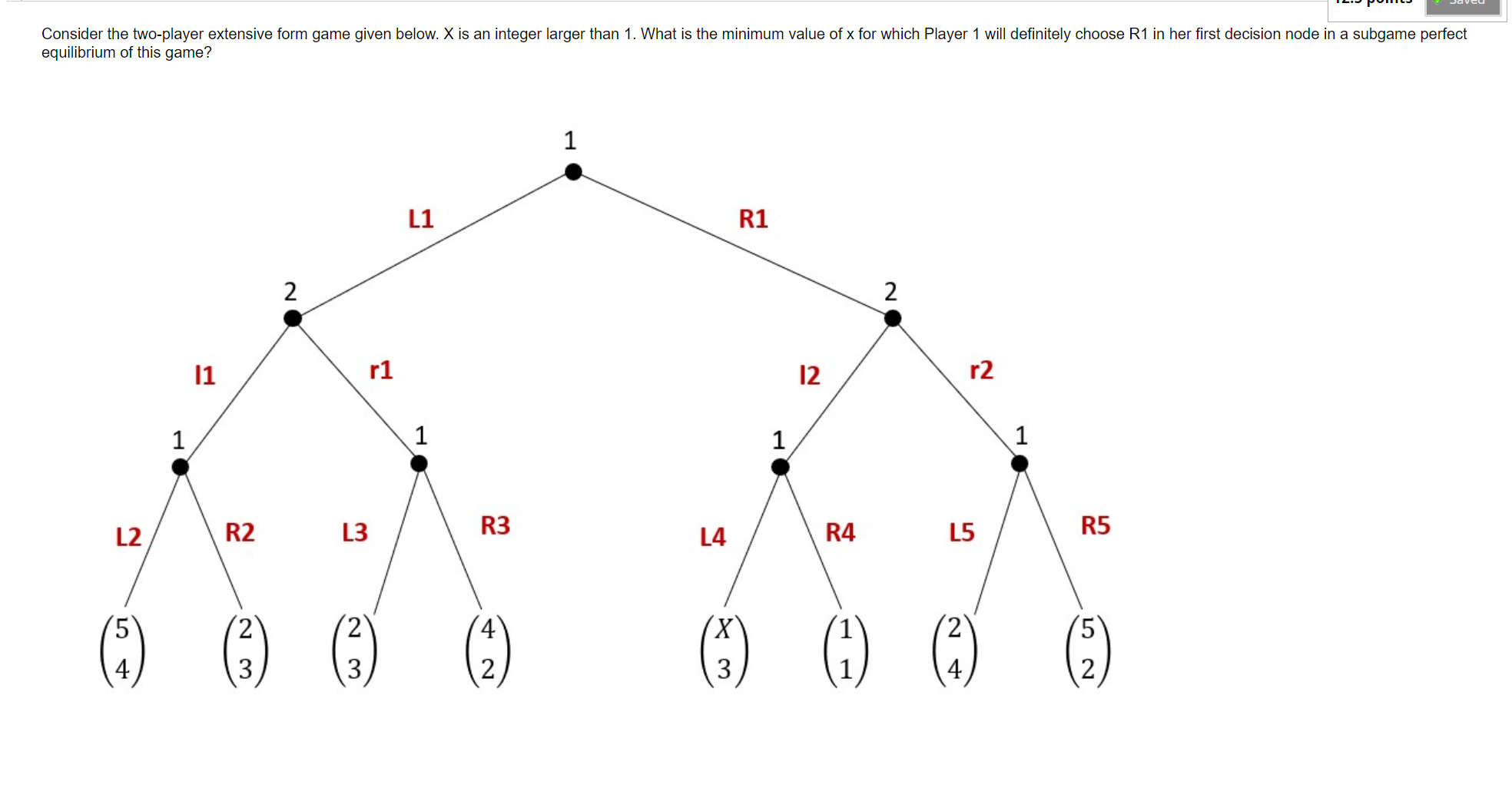 Solved equilibrium of this game? | Chegg.com