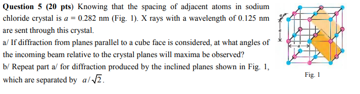 Solved Question 5 (20 pts) Knowing that the spacing of | Chegg.com