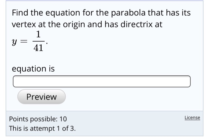 Solved Find The Equation For The Parabola That Has Its