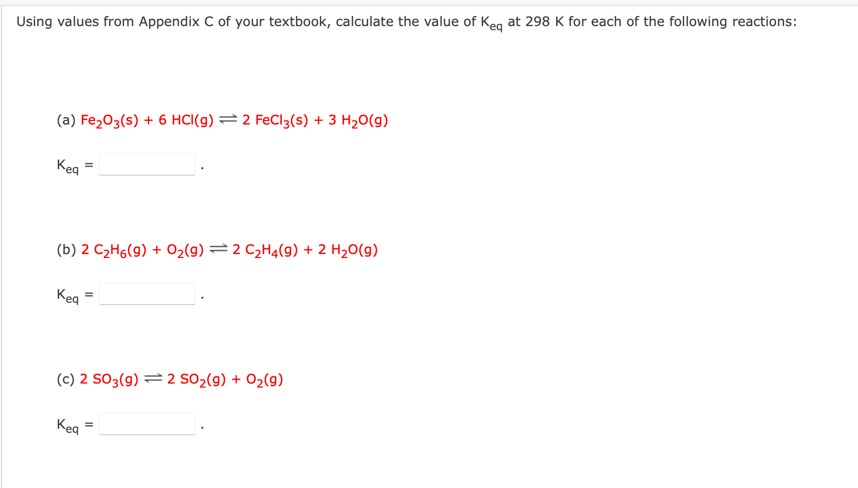 Solved Using values from Appendix C of your textbook, | Chegg.com
