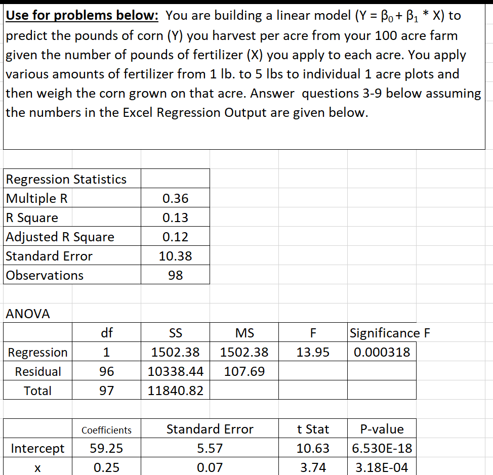 Solved Use for problems below: You are building a linear | Chegg.com