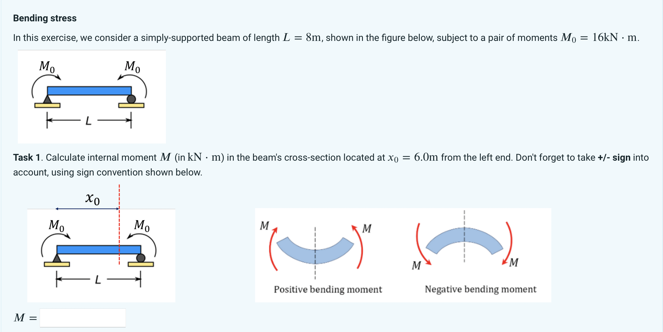 Solved Bending stress In this exercise, we consider a | Chegg.com