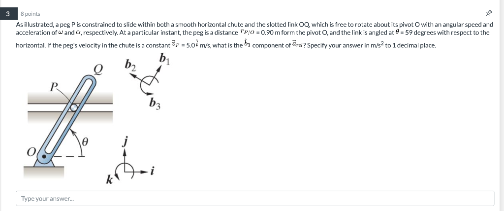 Solved As illustrated, a peg P is constrained to slide | Chegg.com