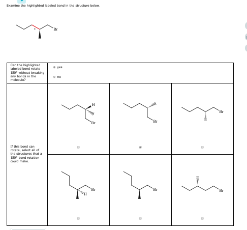 Solved the high bond in the structure bo Labeled bond rotate | Chegg.com