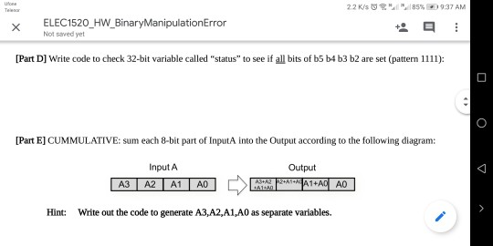 Problem 1 For Each Part Assume A 32 Bit Variable 