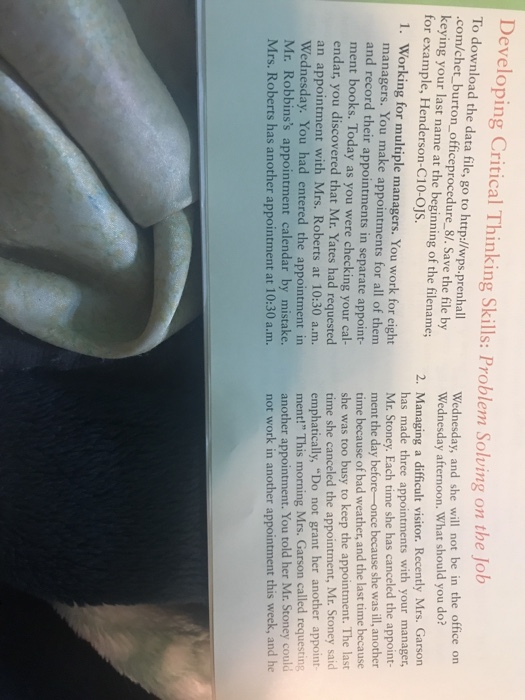 Solved Developing Critical Thinking Skills: Problem Solving | Chegg.com