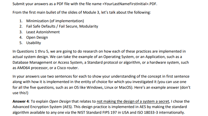 Solved Submit your answers as a PDF file with the file name | Chegg.com