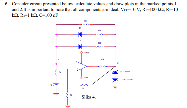6. Consider circuit presented below, calculate values | Chegg.com