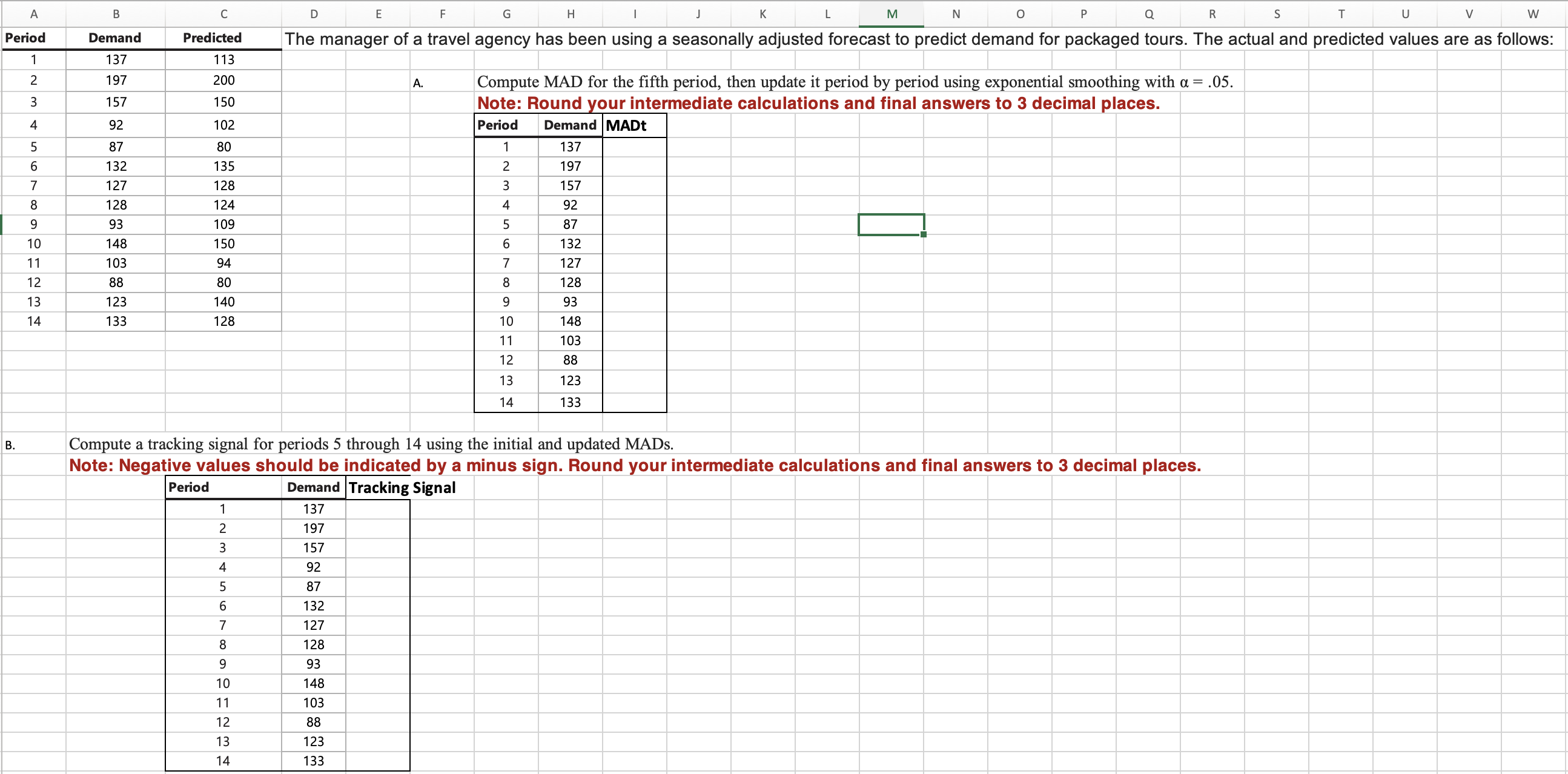 Solved The manager of a travel agency has been using a | Chegg.com