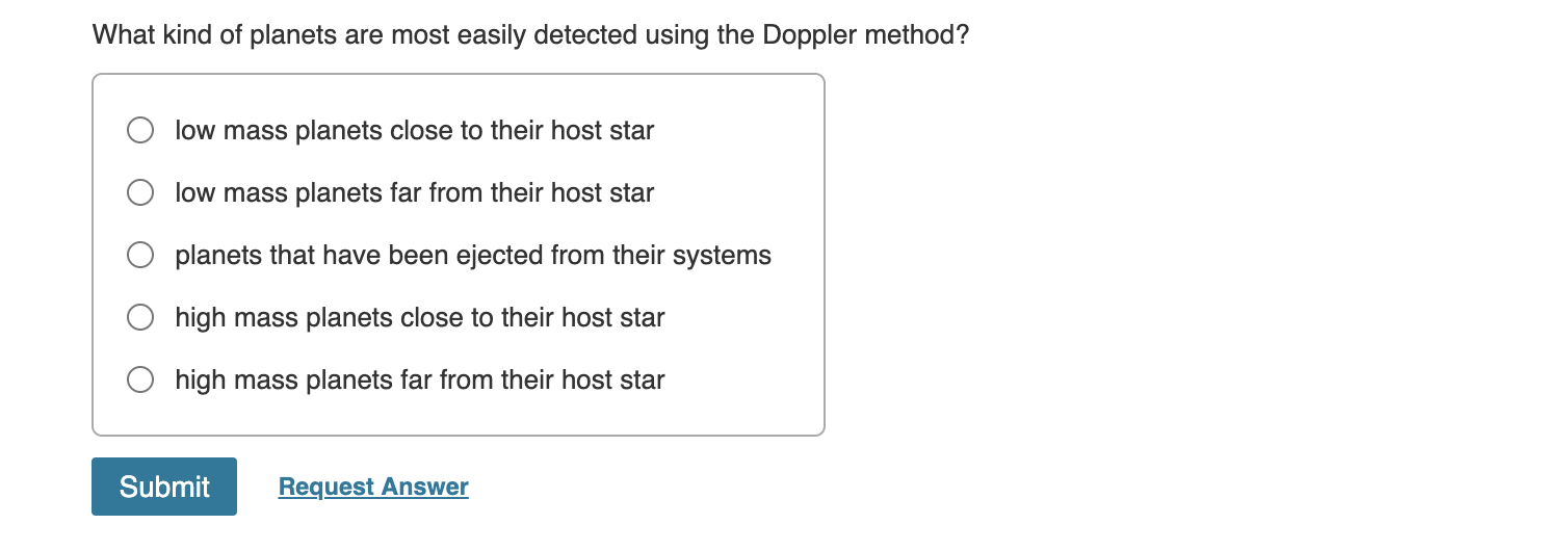 Solved Why have most extrasolar planets detected with the | Chegg.com