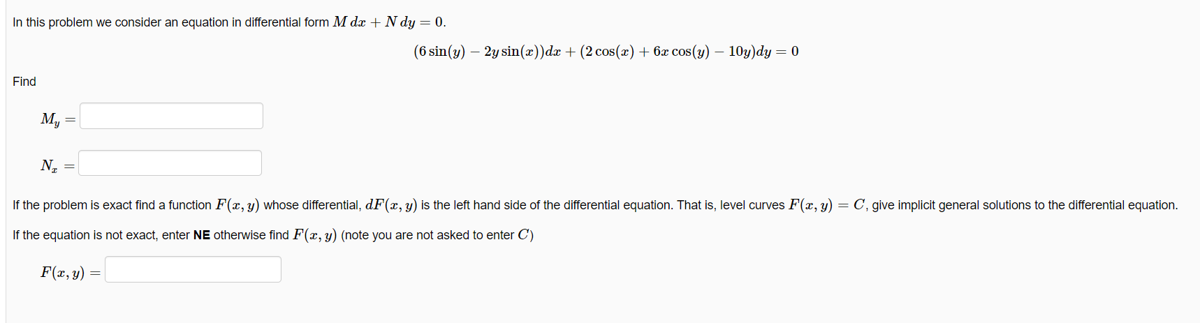 Solved In this problem we consider an equation in | Chegg.com