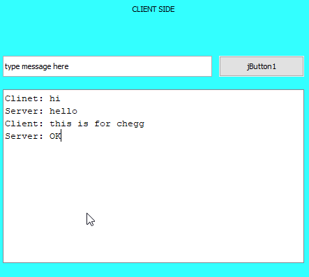 Solved Create GUI using Netbeans JFrame two windows one for | Chegg.com