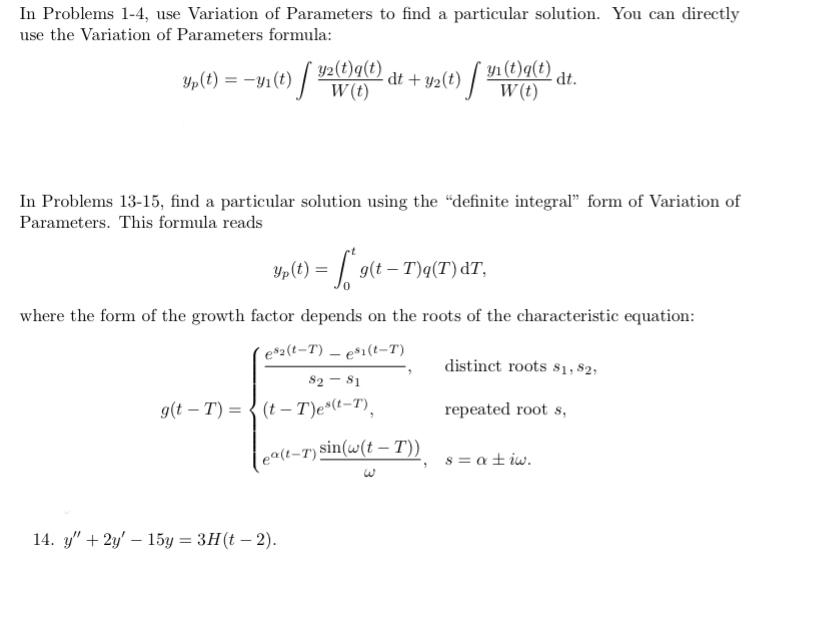 Solved Problem #14. Find the null solution of the problem | Chegg.com