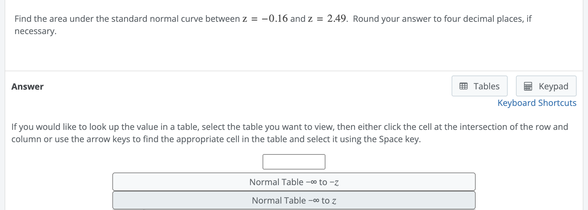 Solved Find the area under the standard normal curve between | Chegg.com