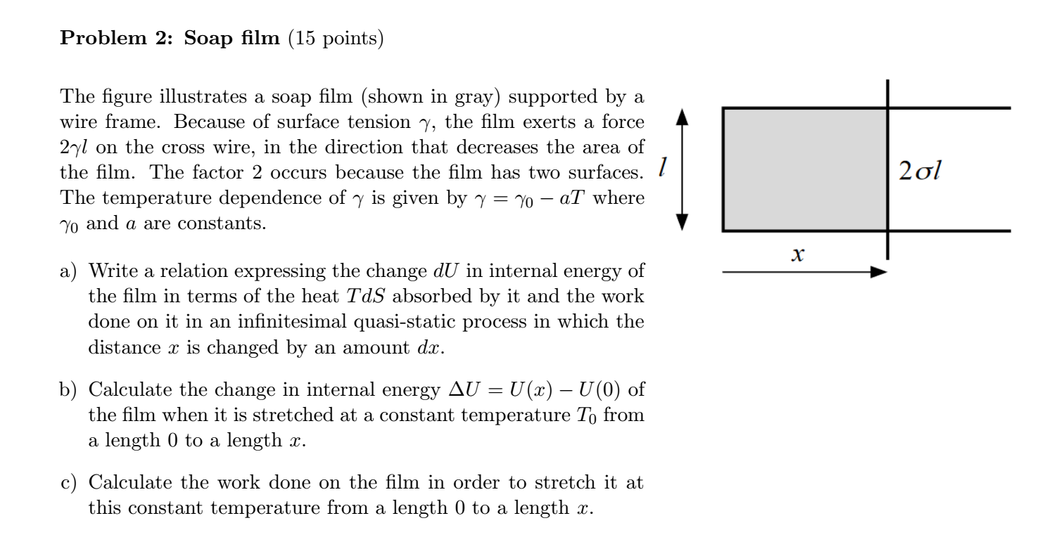 Solved The figure illustrates a soap film (shown in gray) | Chegg.com