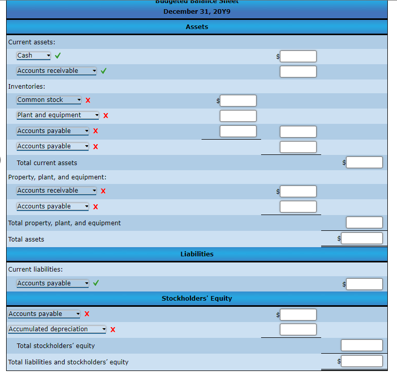 Solved Budgeted Income Statement and Balance Sheet As a | Chegg.com