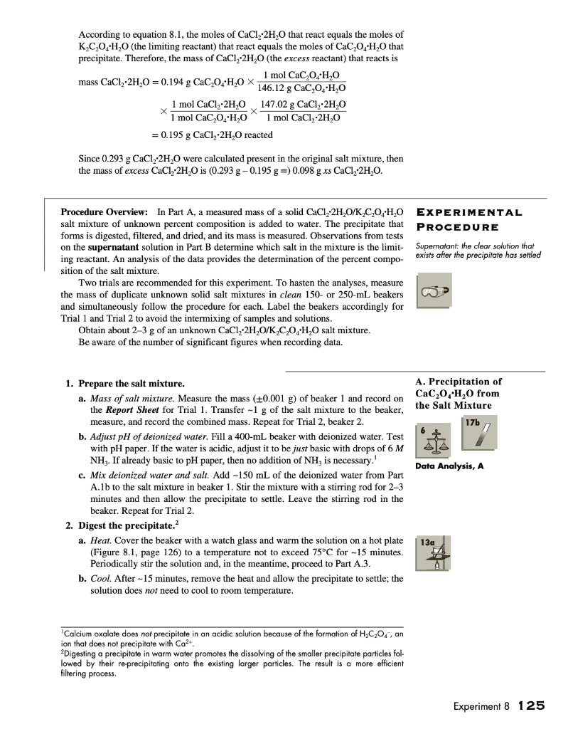Solved Experiment 8 Limiting Reactant Scimat/Science Source | Chegg.com