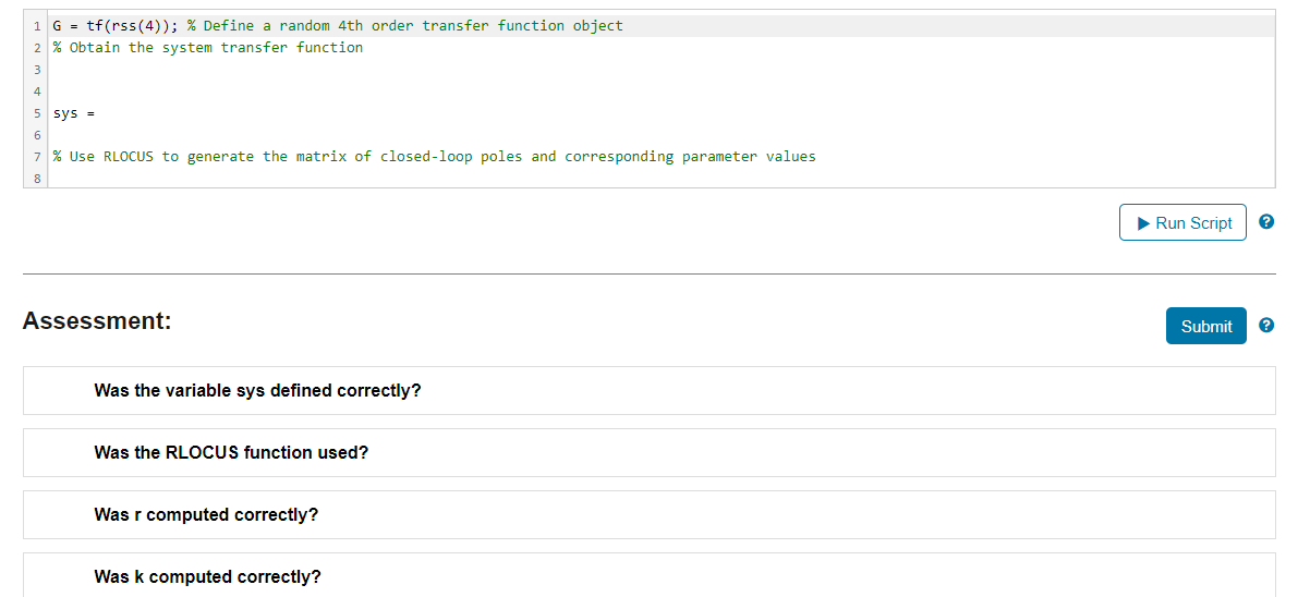 Solved Generating the Root Locus My Solutions Consider the | Chegg.com