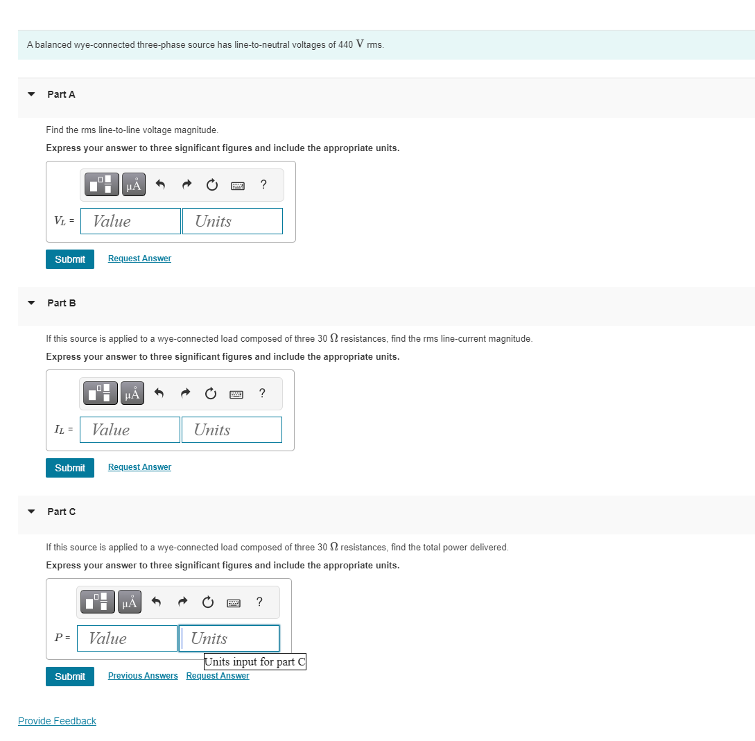 Solved A balanced wye-connected three-phase source has | Chegg.com