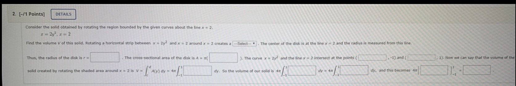 Solved 2. [-/1 Points) DETAILS Consider the band bring the | Chegg.com