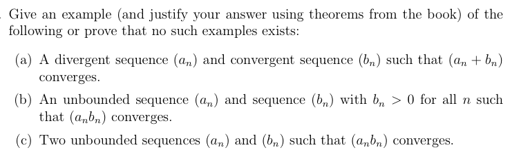 Solved Give an example (and justify your answer using | Chegg.com