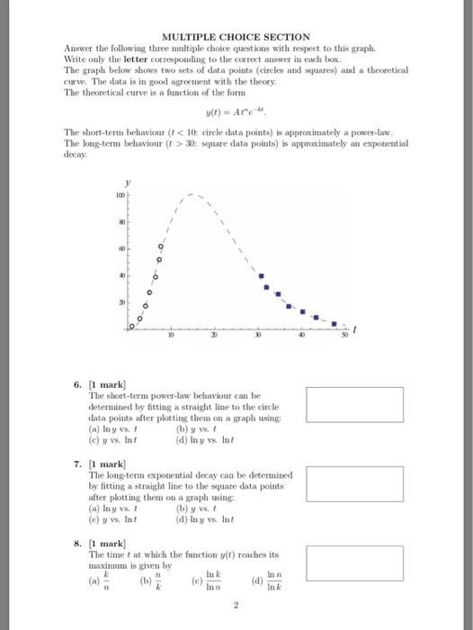 Solved MULTIPLE CHOICE SECTION Answer the following three | Chegg.com