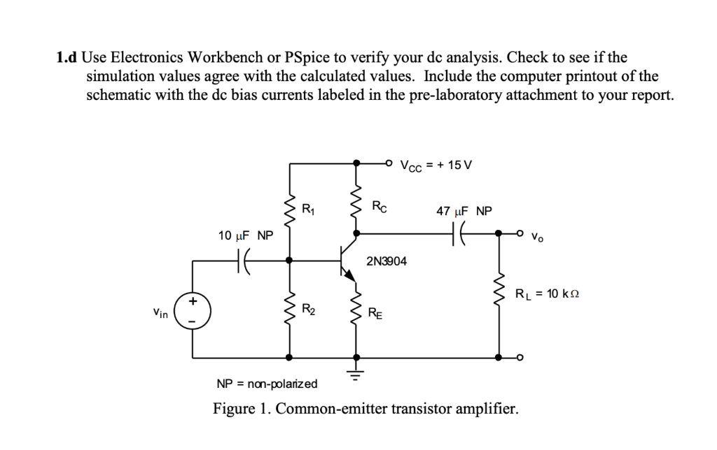 Common emitter amplifier small-signal analysis report
