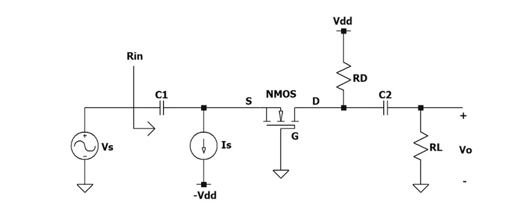 Solved below is a picture of a common gate designed with | Chegg.com