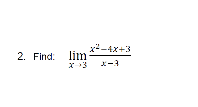 Solved limx→3x−3x2−4x+3 | Chegg.com