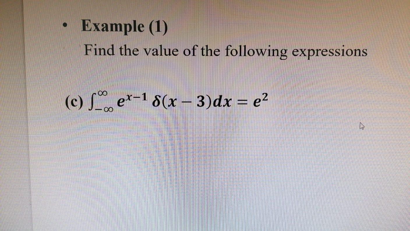 Solved Example (1) Find the value of the following | Chegg.com