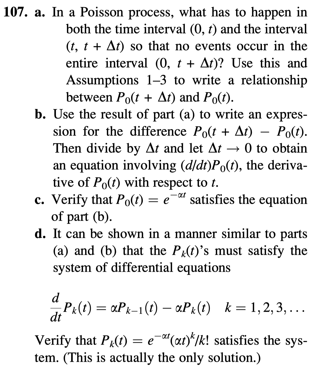 Solved a. ﻿In a Poisson process, what has to happen inboth | Chegg.com