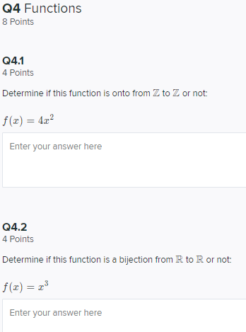 Solved Q4 Functions 8 Points Q4.1 4 Points Determine if this | Chegg.com