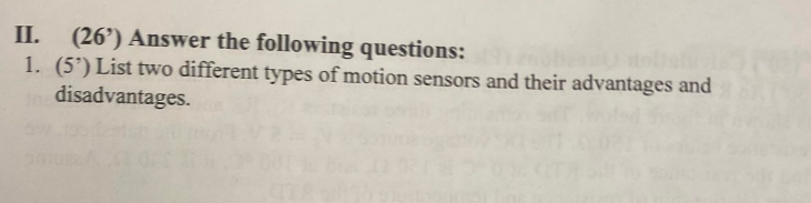 Solved II. (26') Answer the following questions: 1. (5') | Chegg.com