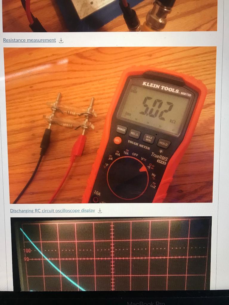 Solved Pictured below are (1) the setup of an RC circuit | Chegg.com