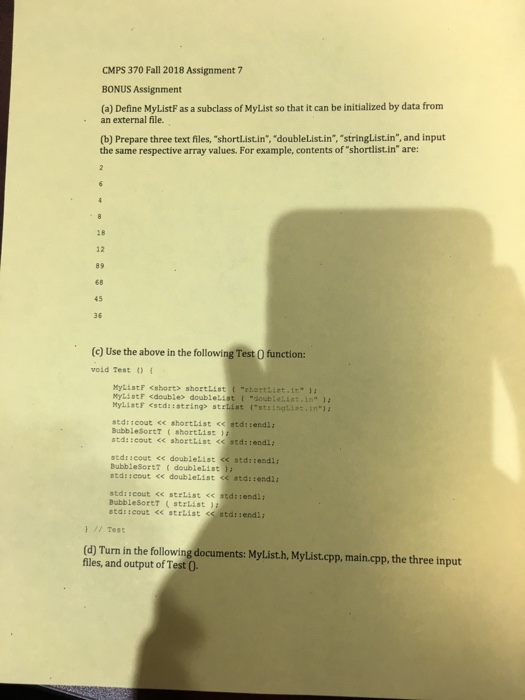 CMPS 370 Fall 2018 Assignment 7 BONUS Assignment a Chegg CMPS 370 Fall 2018 Assignment 7 BONUS Assignment a Chegg
