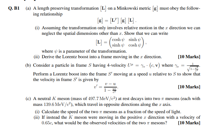 Solved A A Length Preserving Transformation [l] On A