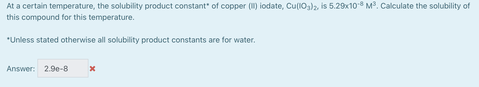 Solved At a certain temperature, the solubility product | Chegg.com