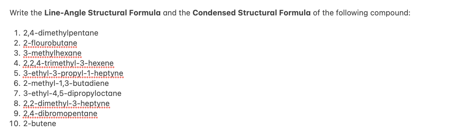 Solved Write the Line-Angle Structural Formula and the | Chegg.com