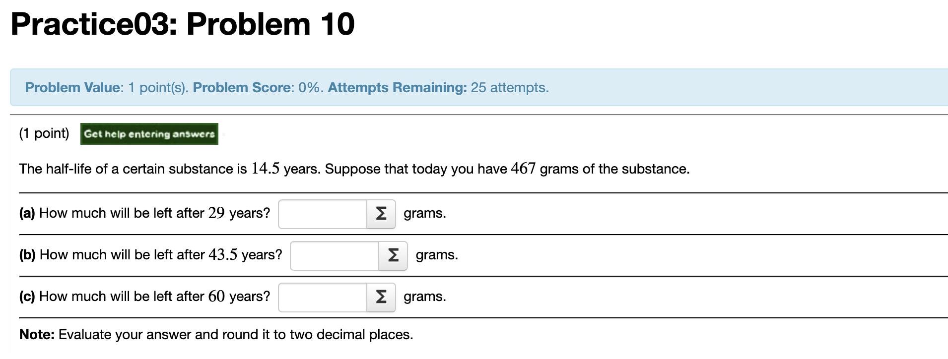 Solved Practice03: Problem 10 Problem Value: 1 point(s). | Chegg.com