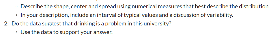 Solved Describe the shape, center and spread using numerical | Chegg.com