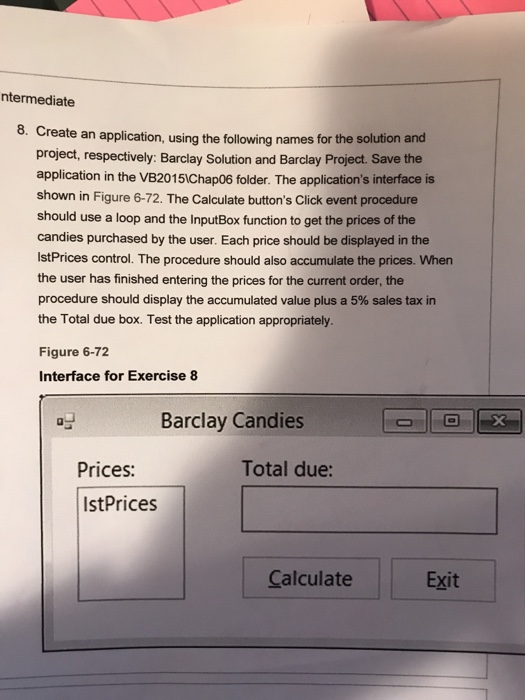 Solved Create an application, using the following names for | Chegg.com