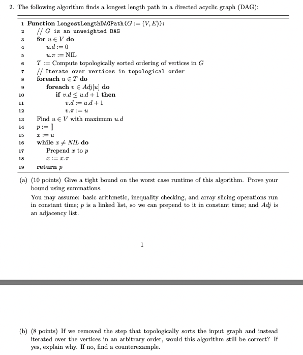 Solved 1. (10 points) Consider two functions: f(n) = 1 if n | Chegg.com