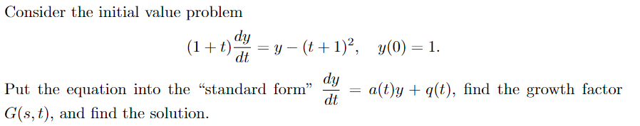 Solved Consider the initial value problem | Chegg.com