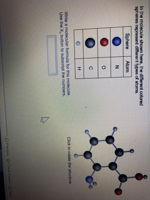 Solved In the molecule shown here, the different colored | Chegg.com