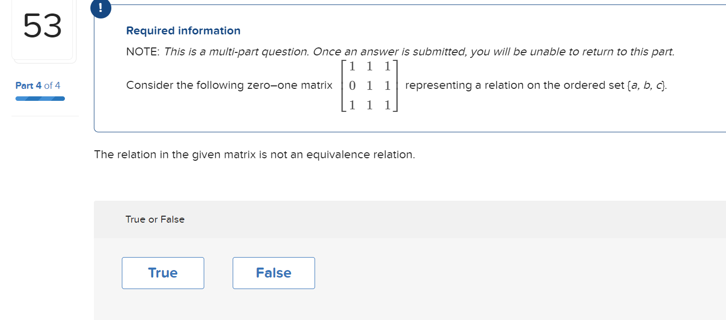 Solved Required information NOTE: This is a multi-part | Chegg.com