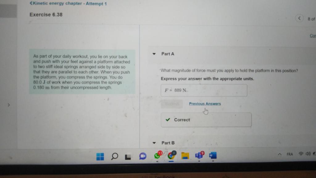 Solved Correct Part C FRA H o 0 Correct As part of your | Chegg.com