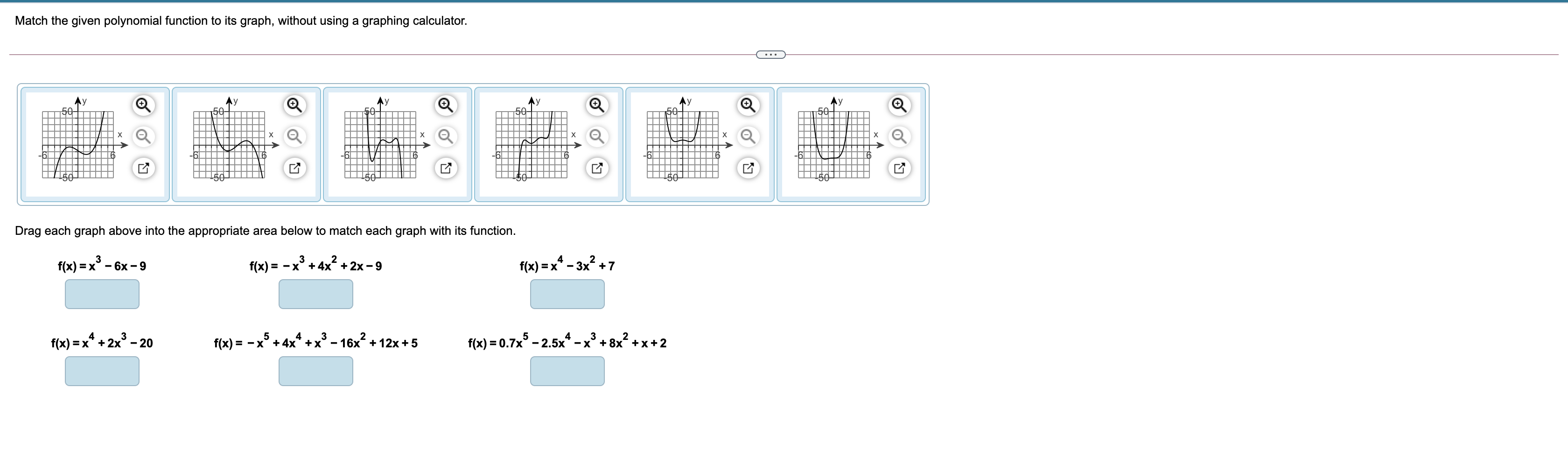 Solved Match the given polynomial function to its graph, | Chegg.com