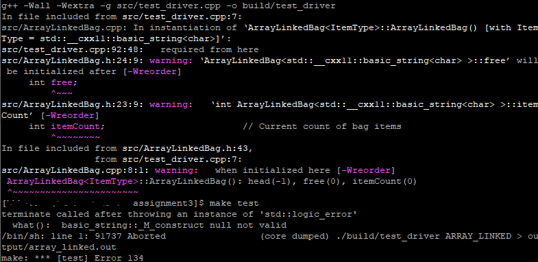 Data Structures. Need help debugging my code. My | Chegg.com