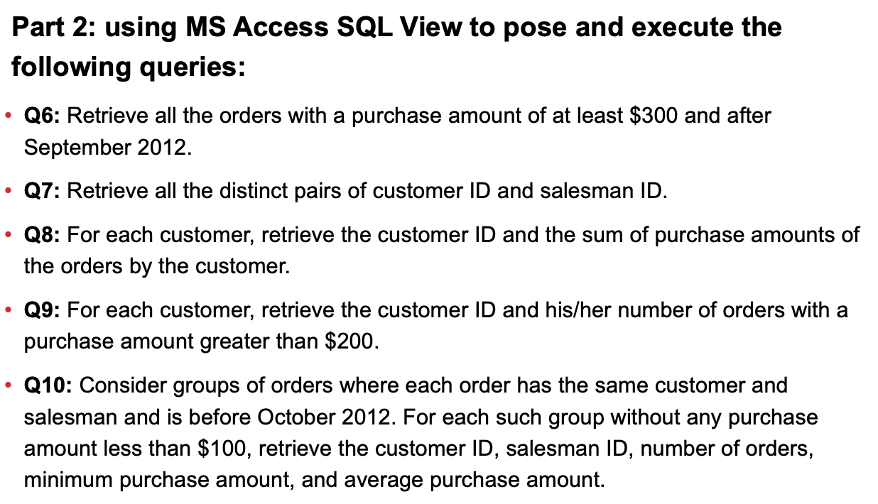 Solved • Create the following table of orders: ord_no | Chegg.com