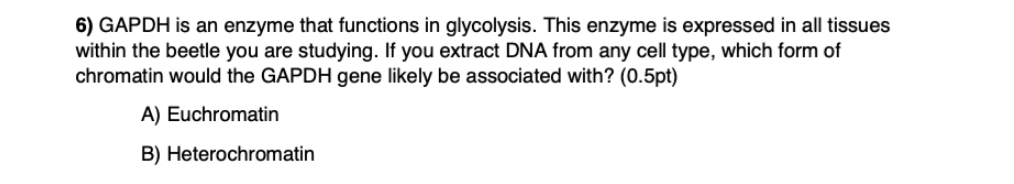 Solved GAPDH is an enzyme that functions in glycolysis. This | Chegg.com